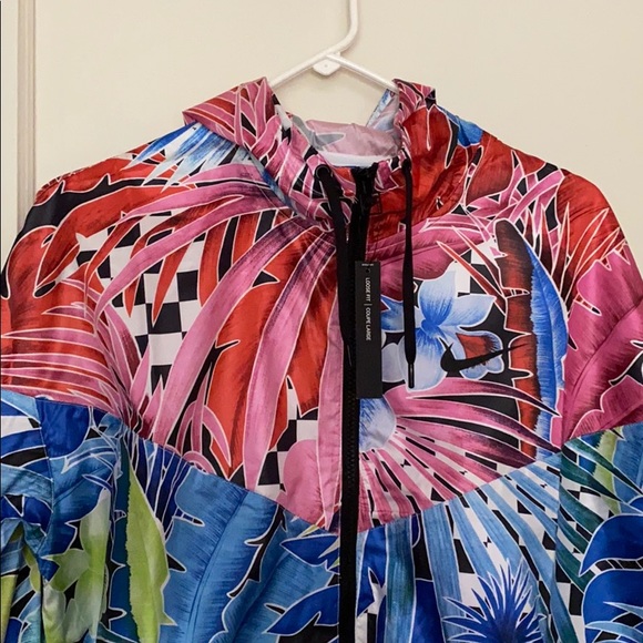 Nike | Jackets & Coats | Nwt Nike Multicolored Cropped Loose Fit Jacket ...